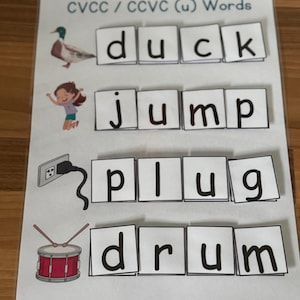 Children’s CVCC / CCVC Phonics Word Match Activity / Early Reading / Re ...