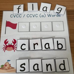Children’s CVCC / CCVC Phonics Word Match Activity / Early Reading / Re ...