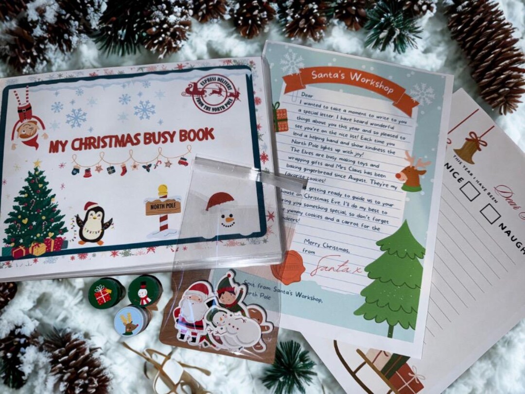 My Christmas Busy Book With Personalised Letter From Santa / Letter to ...