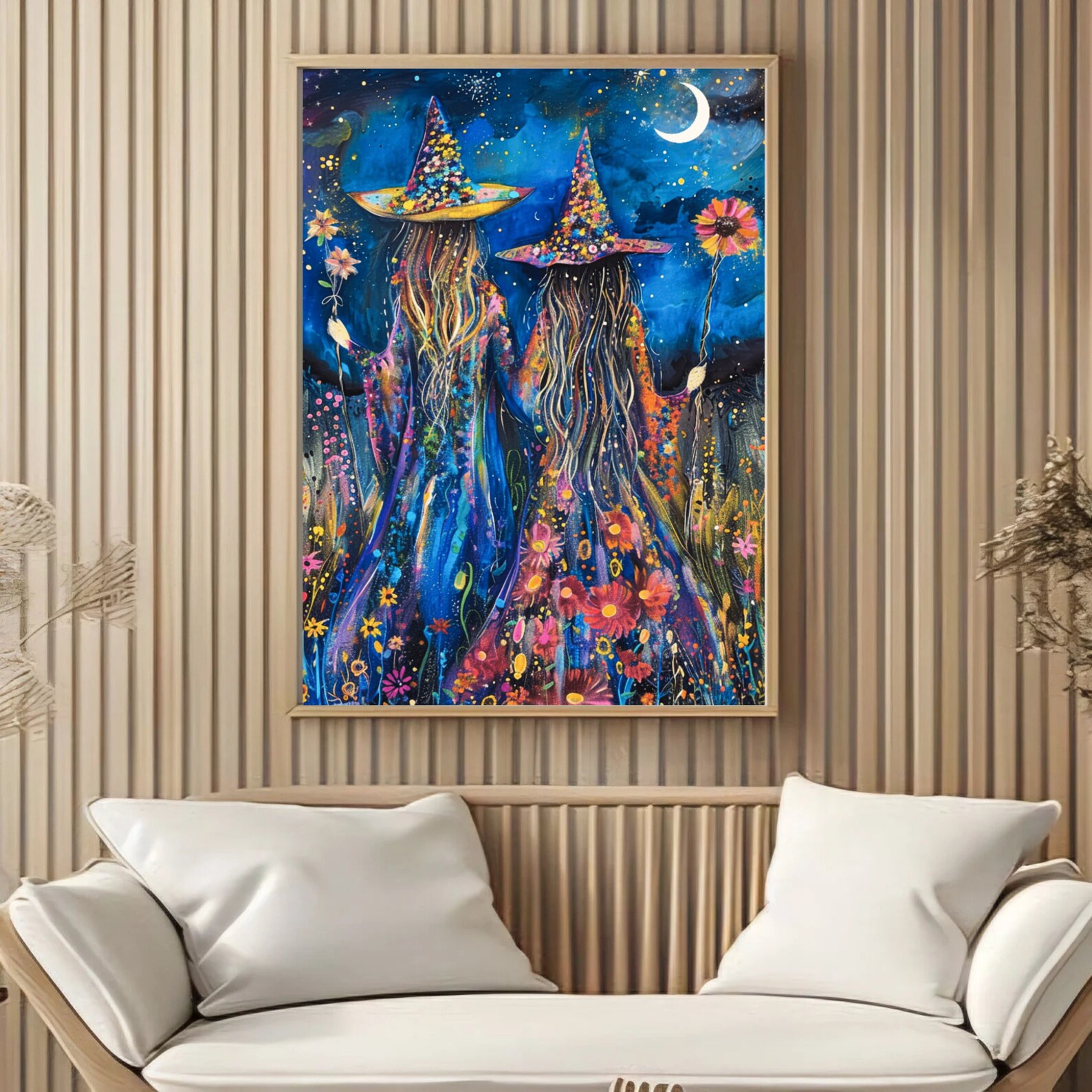 Boho Hippy Best Friend WITCHES | Halloween | Witchcraft Painting ...