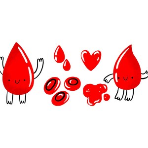 Blood Donation Donor Clipart Set, Blood Donor Day Illustration, Medical ...