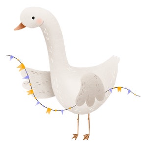 Happy Birthday Goose Clipart Hand-painted Party Geese PNG (digital ...