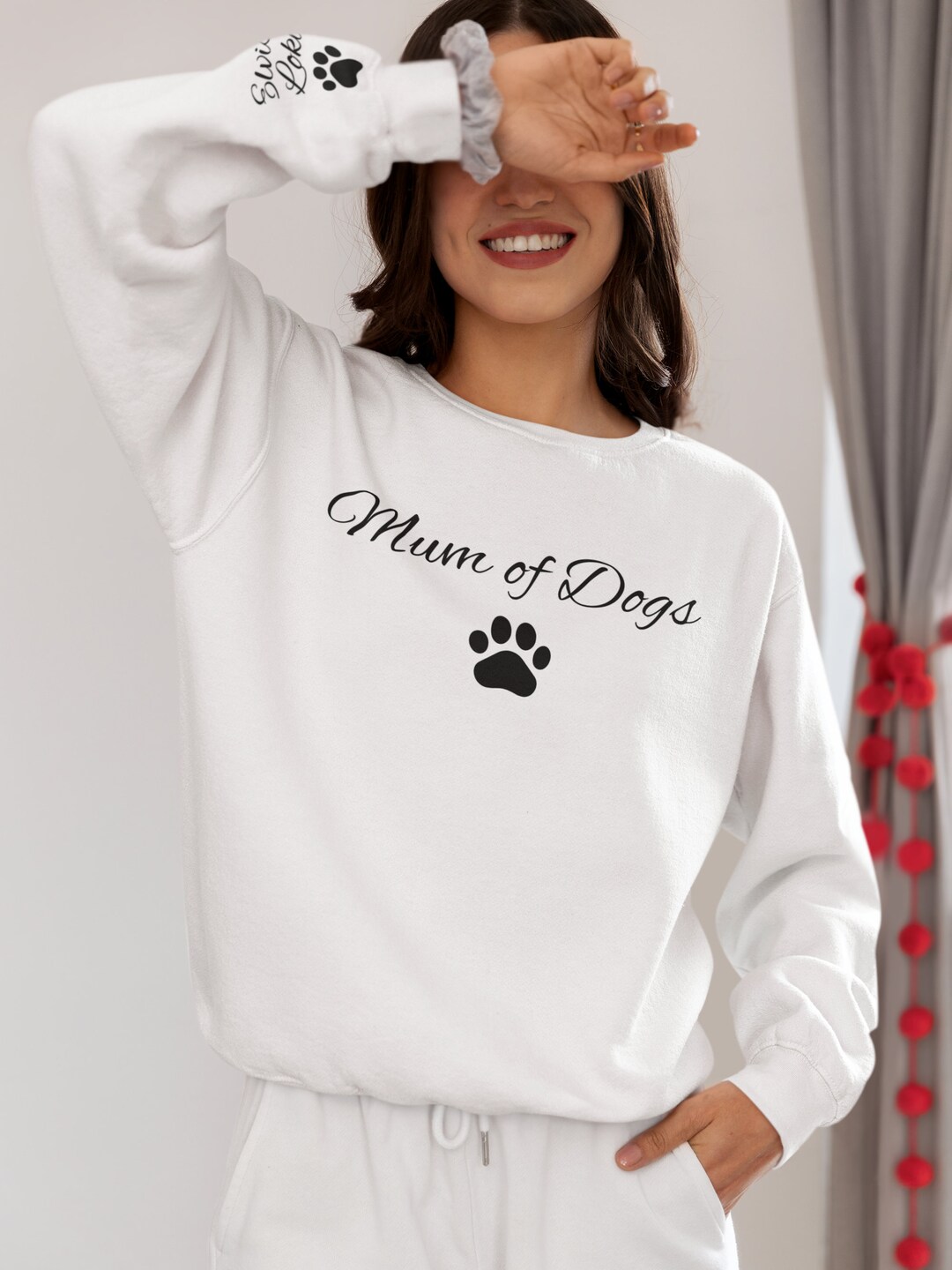 Personalised dog Mum Jumper, Dog Lover Gift, Custom Made Personalised ...