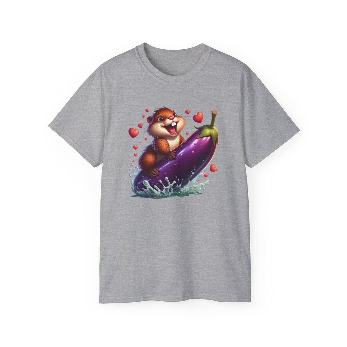 Funny Rude Inuendo T-shirt: Hilarious Wet Beaver Riding Aubergine ...