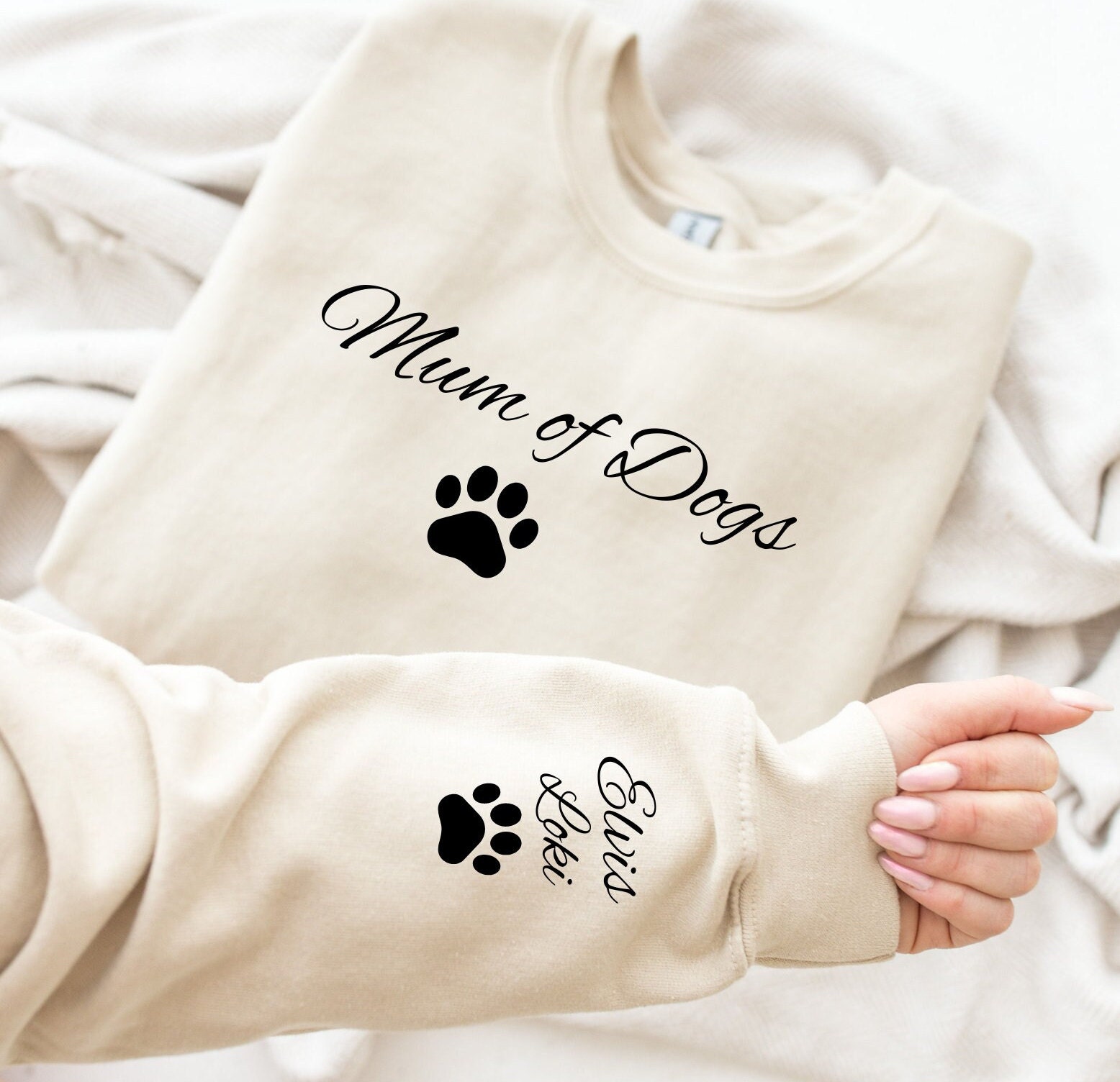 Personalised dog Mum Jumper, Dog Lover Gift, Custom Made Personalised ...