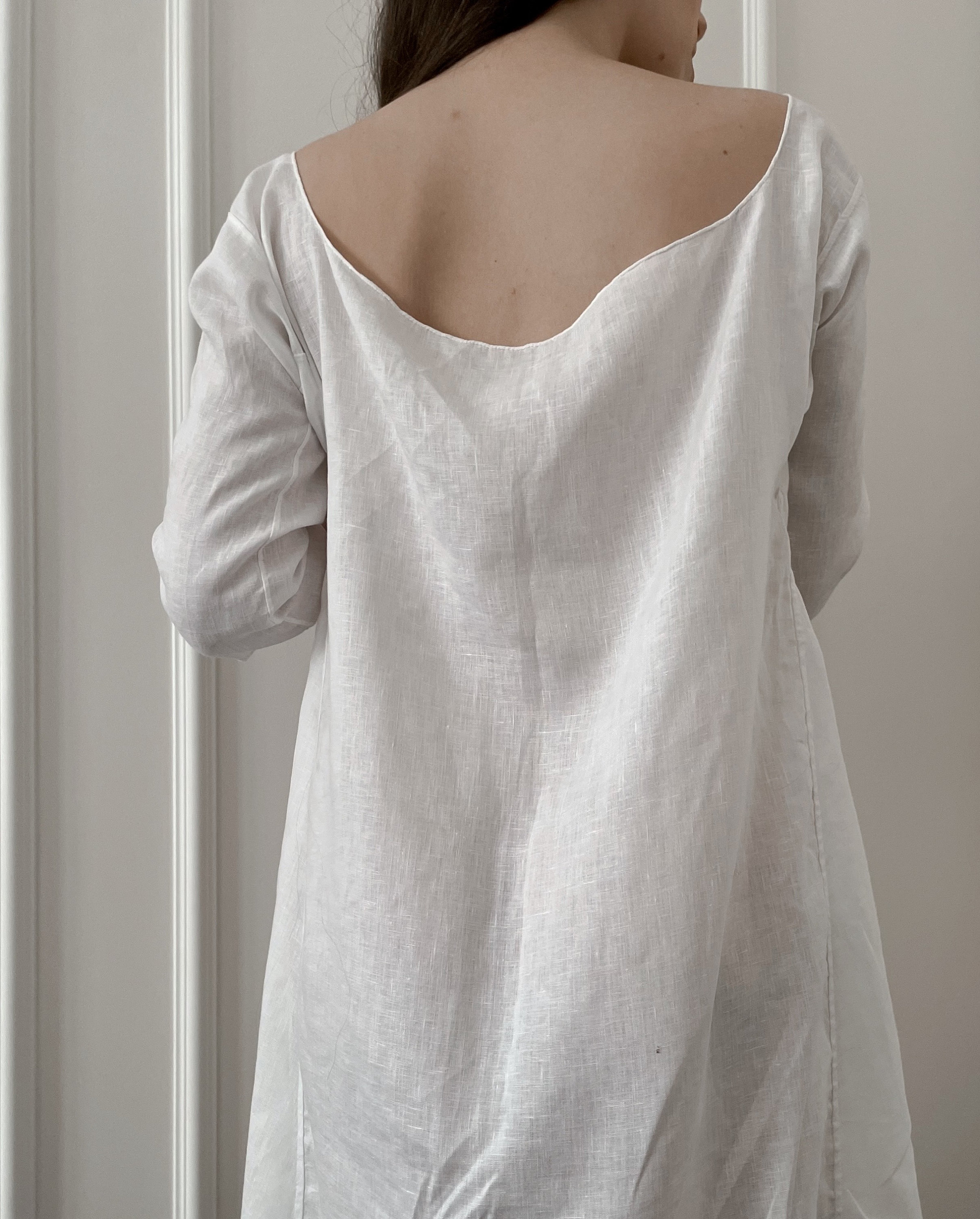 18th-century Linen Chemise/ Shift With Bespoke Embroidered Monogram ...