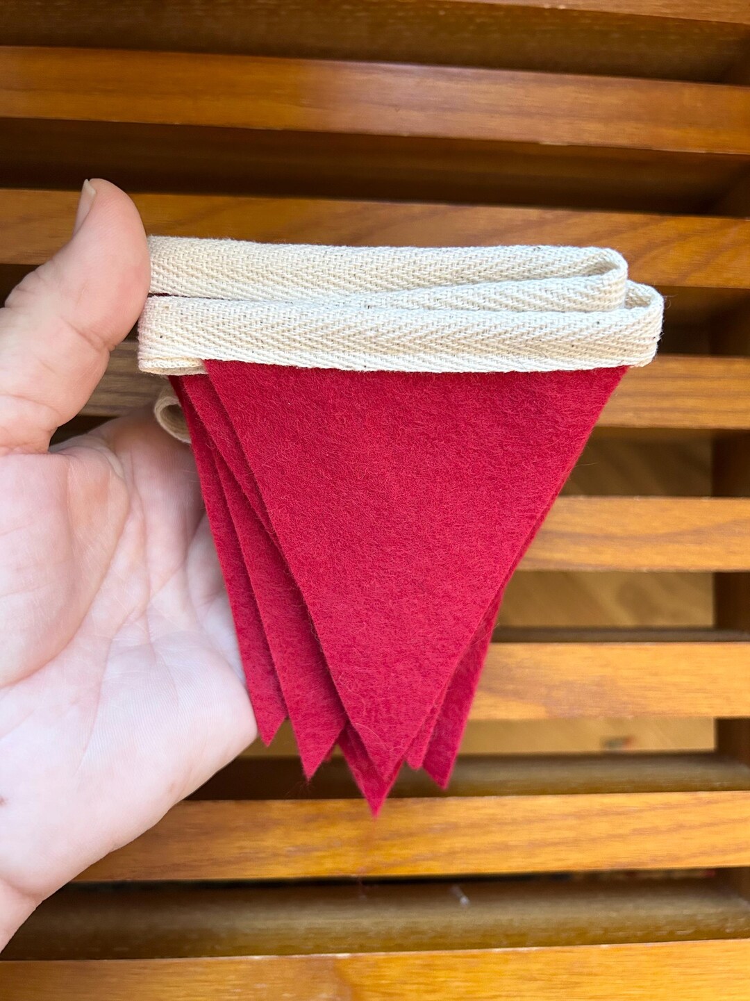 Handmade Red Felt Triangle Bunting: 6-foot Valentine's Day Garland - Etsy