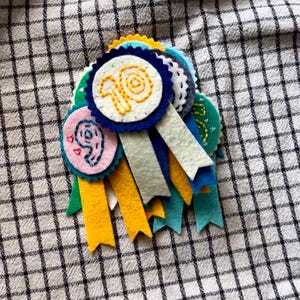 Handmade Embroidered Number Felt Birthday Badge - Etsy