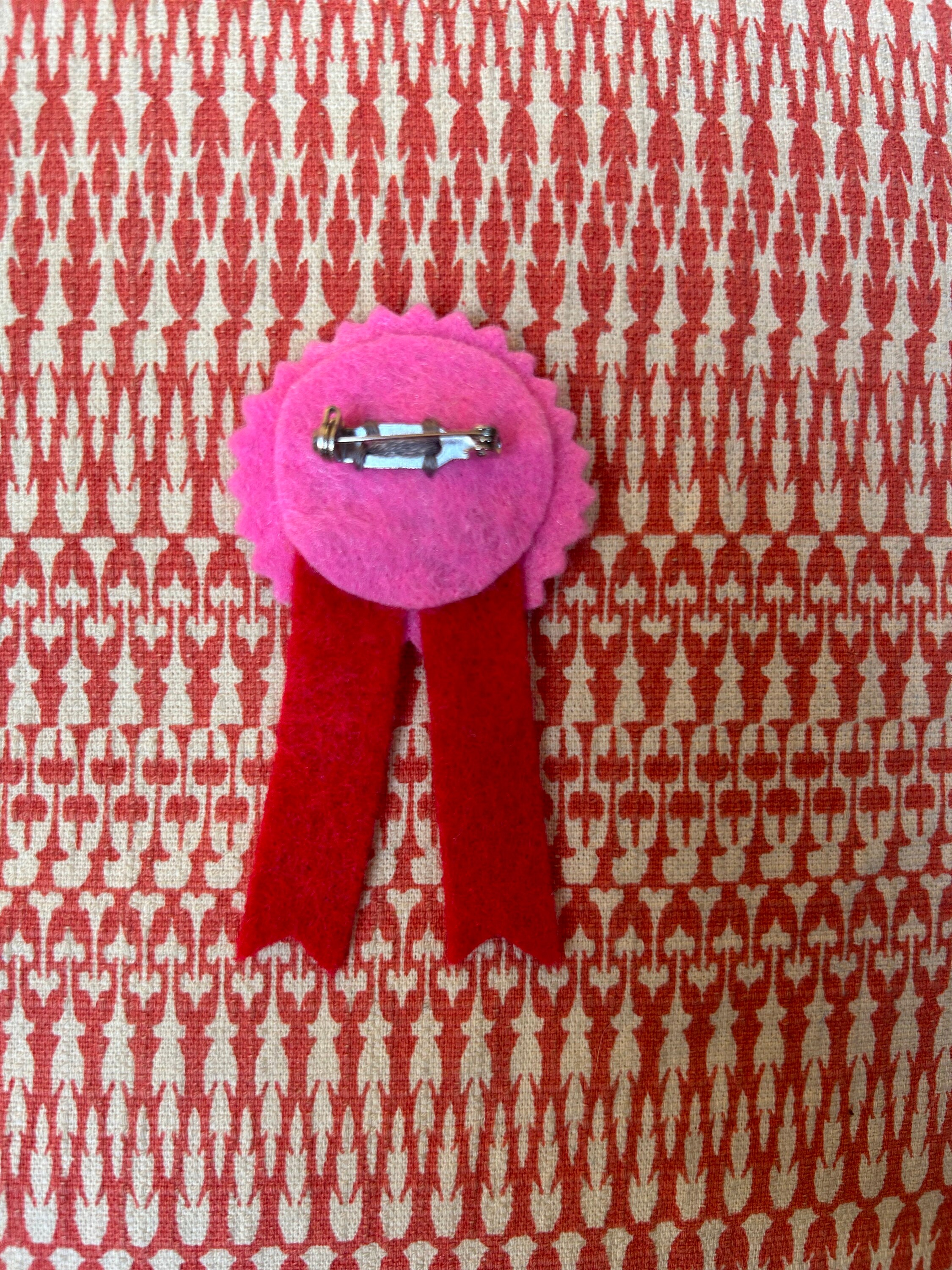 Handmade Embroidered Heart Felt Badge - Etsy