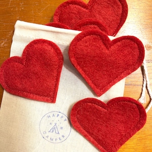 Five Pack of Heart Shaped Pins for Valentine's Day - Etsy