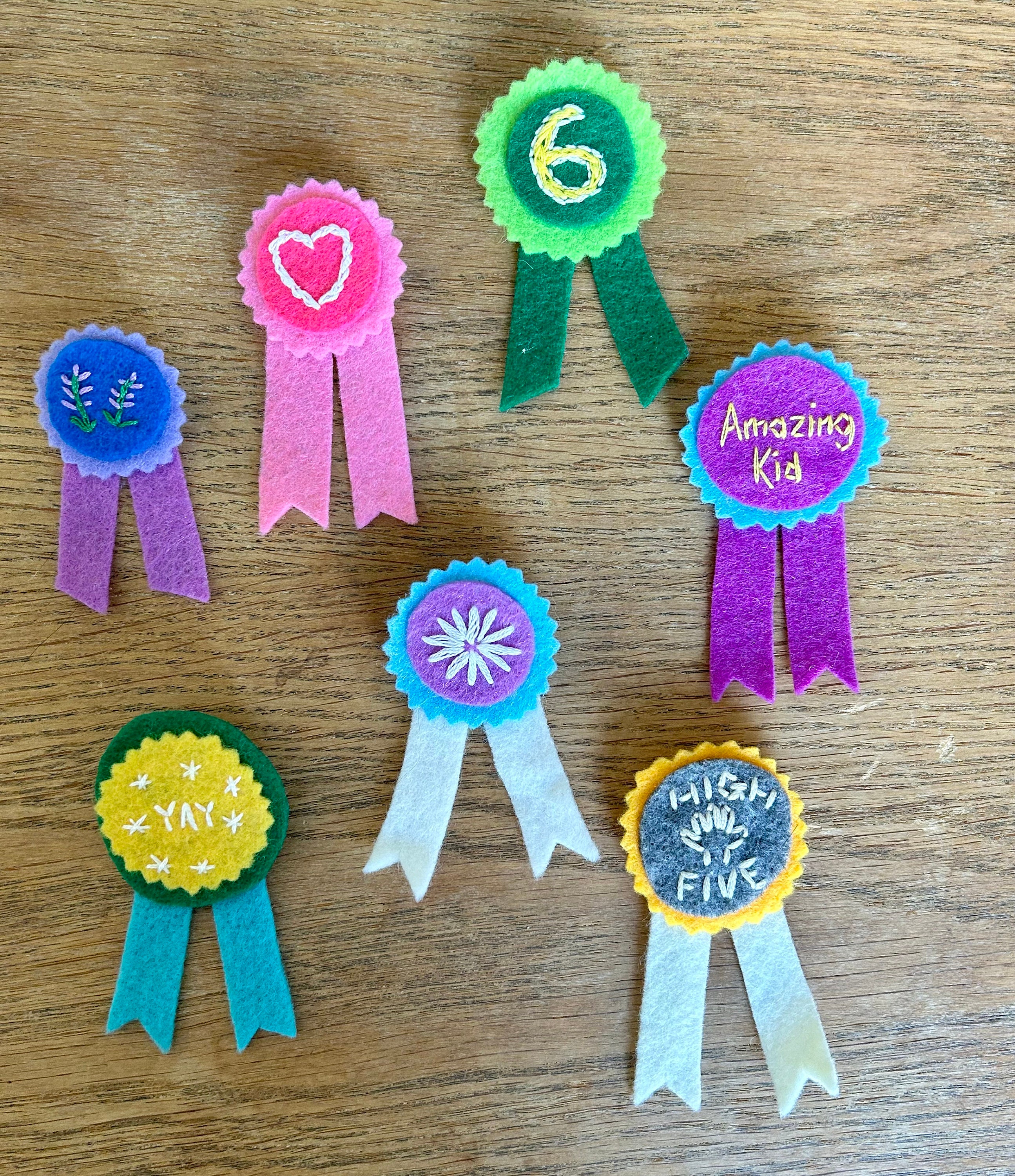 Handmade Embroidered Heart Felt Badge - Etsy