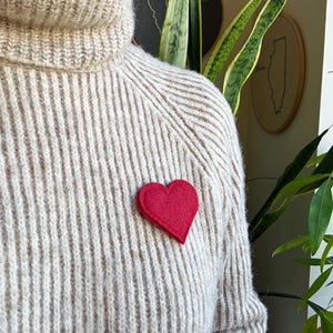 Five Pack of Heart Shaped Pins for Valentine's Day - Etsy