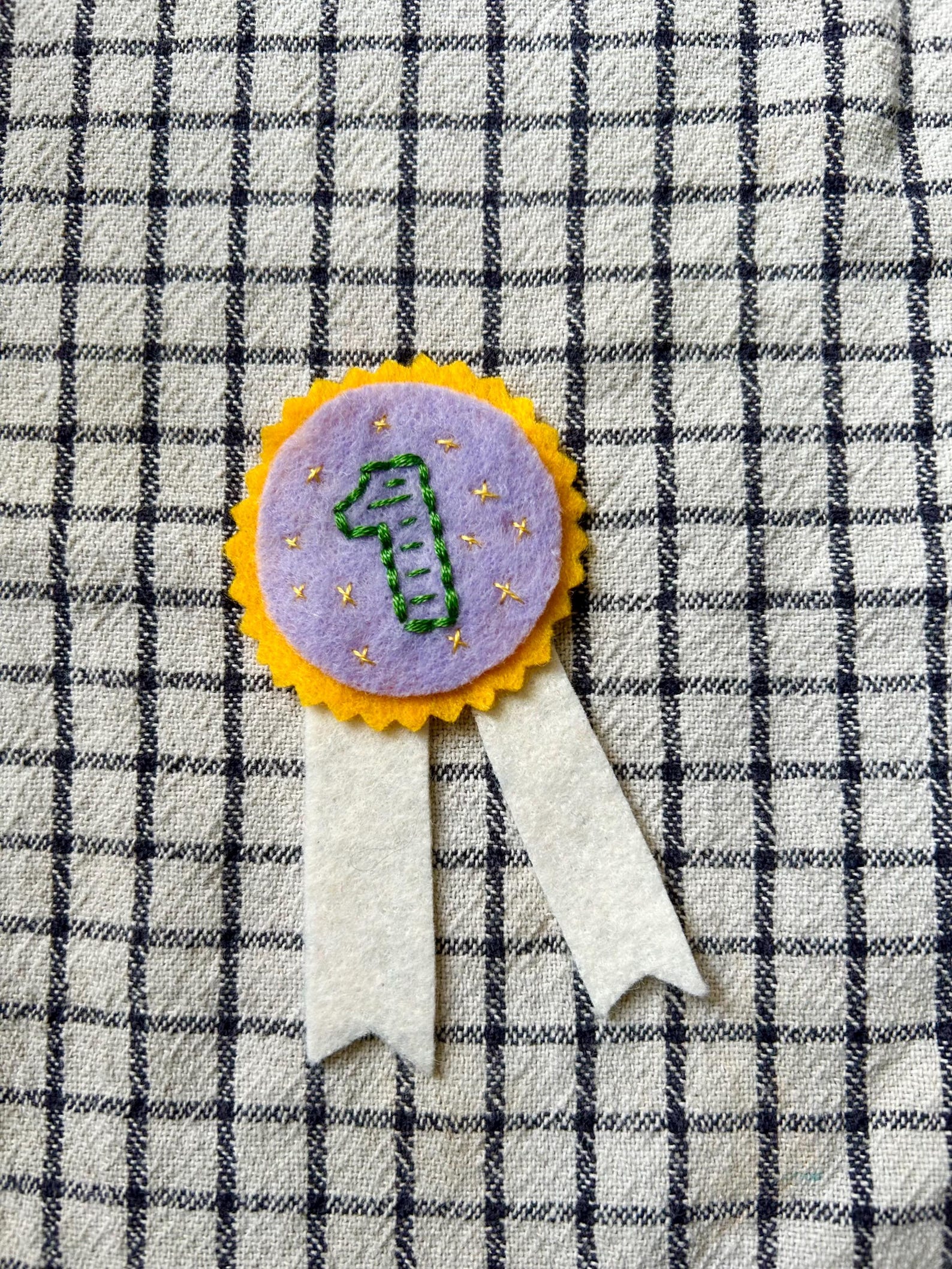 Handmade Embroidered Number Felt Birthday Badge - Etsy