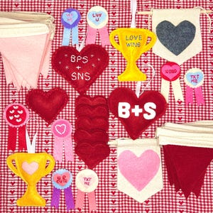 Five Pack of Heart Shaped Pins for Valentine's Day - Etsy