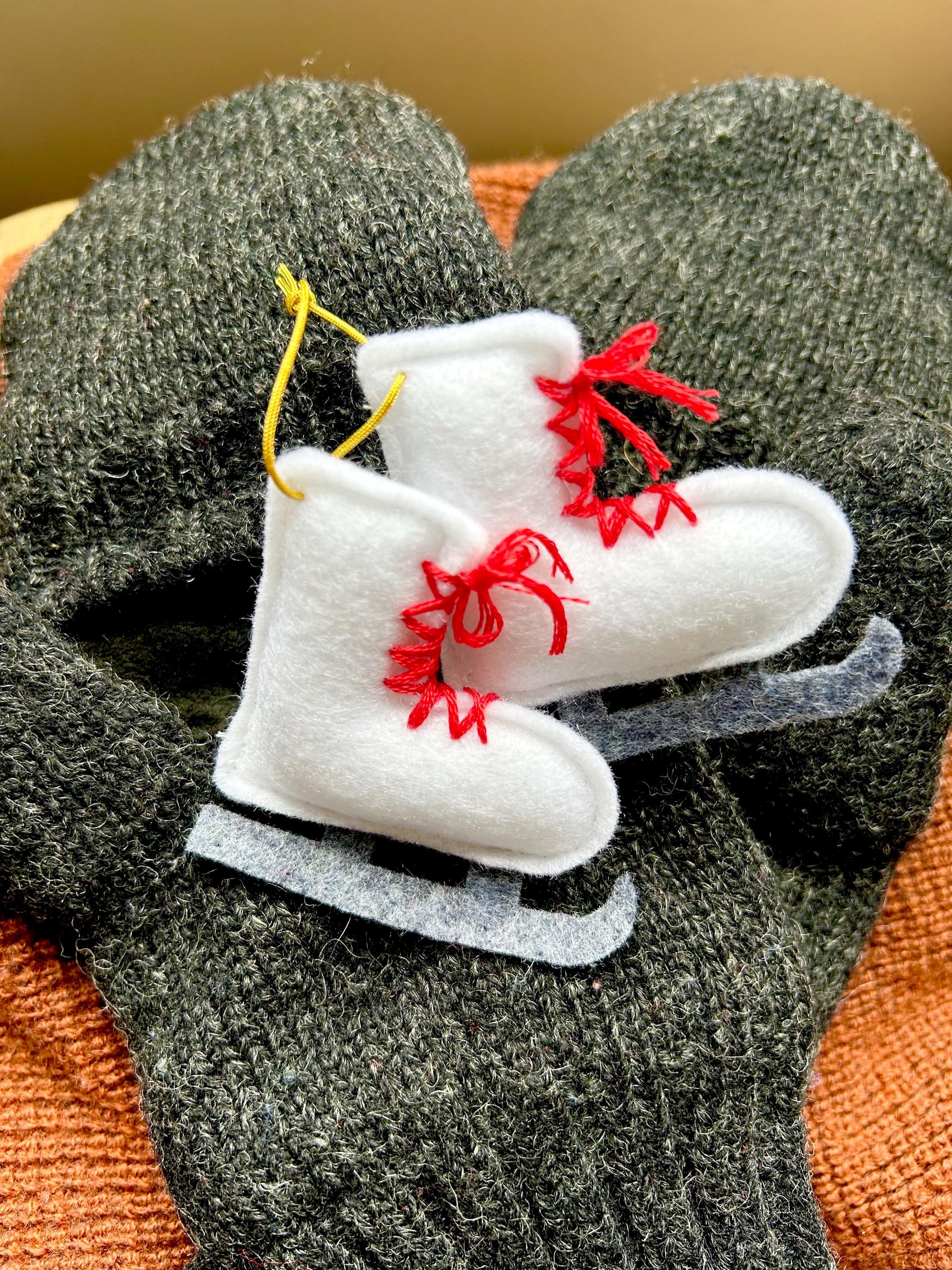 Handmade Felt Ice Skates Christmas Ornament - Etsy