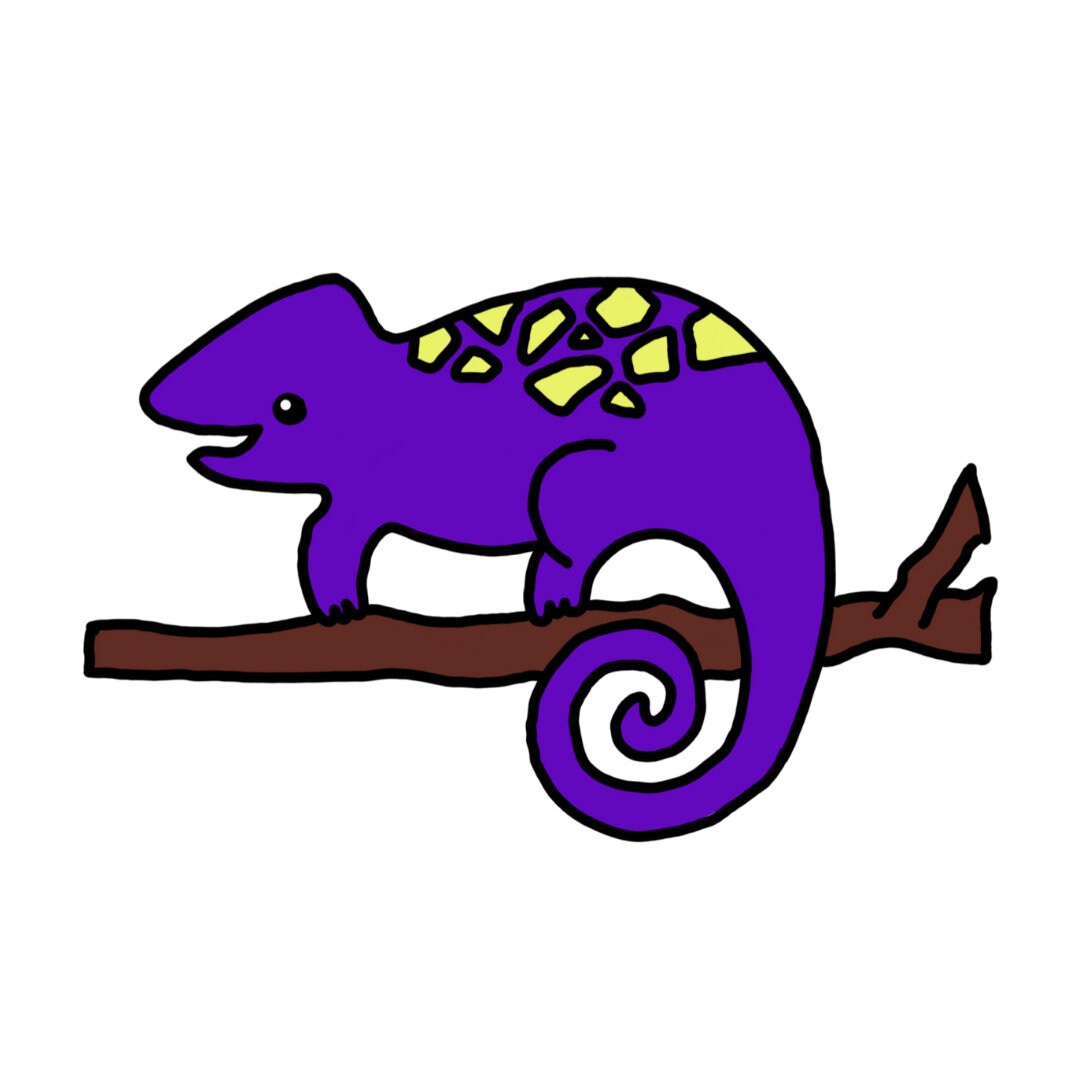 Chameleon Sticker Vinyl Sticker Animal Sticker Cute Sticker - Etsy