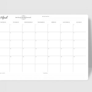 Minimalist Calendar 2024 Digital PDF Printable A3 A4 Unlined & Spacious ...