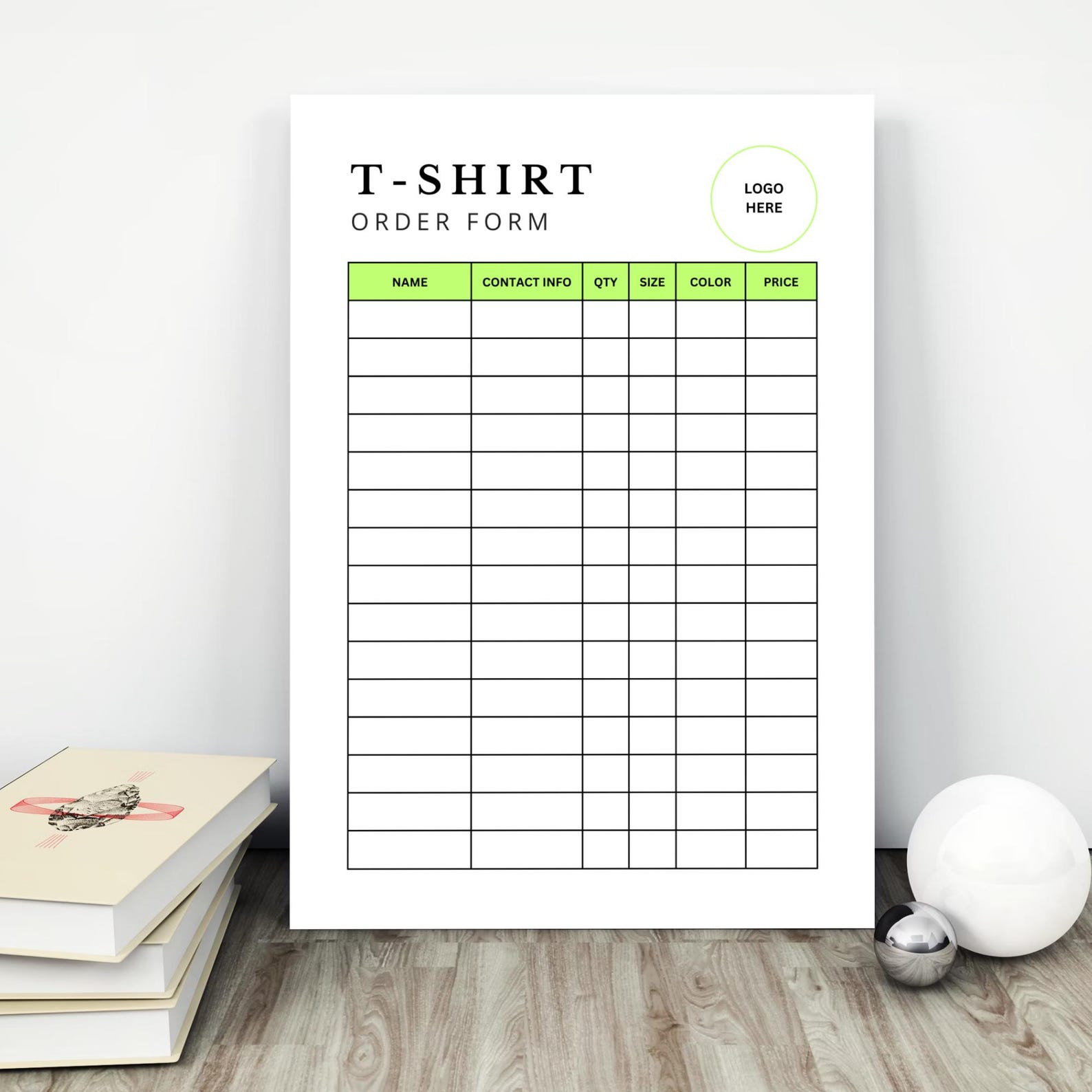 T-shirt Order Form Template, T-shirt Order Form, T-shirt Order Form ...