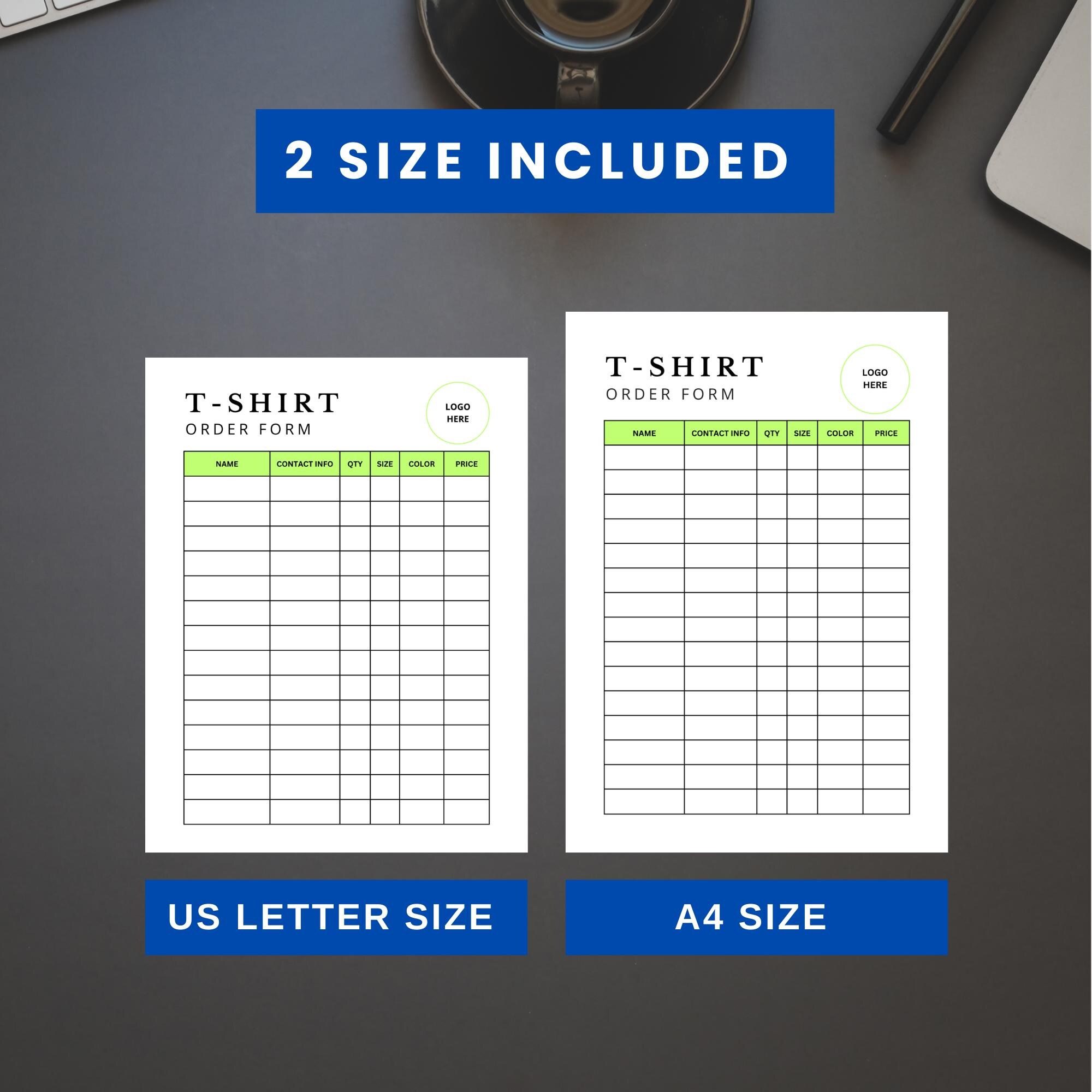T-shirt Order Form Template, T-shirt Order Form, T-shirt Order Form ...