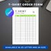 T-shirt Order Form Template, T-shirt Order Form, T-shirt Order Form ...