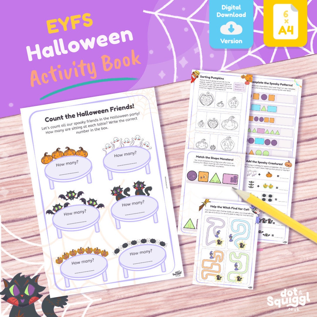 Spooky Halloween Maths Activity Book - EYFS (ages 3-5) - Counting ...