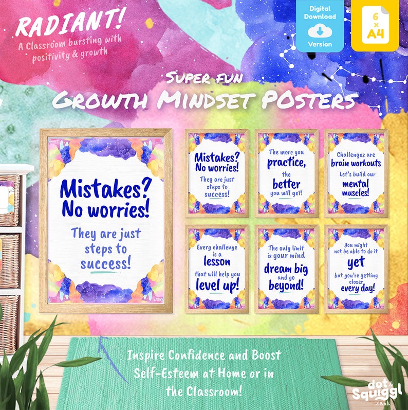 Growth Mindset Posters - Classroom Display - Positive Affirmations ...