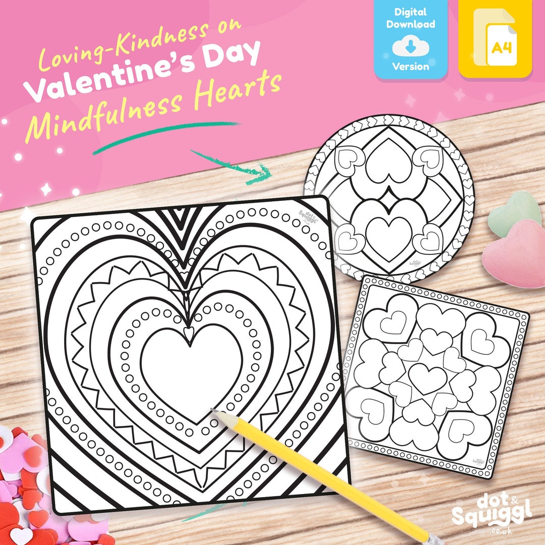 Magic Mindfulness Hearts Template - Cutting Colouring Activity ...