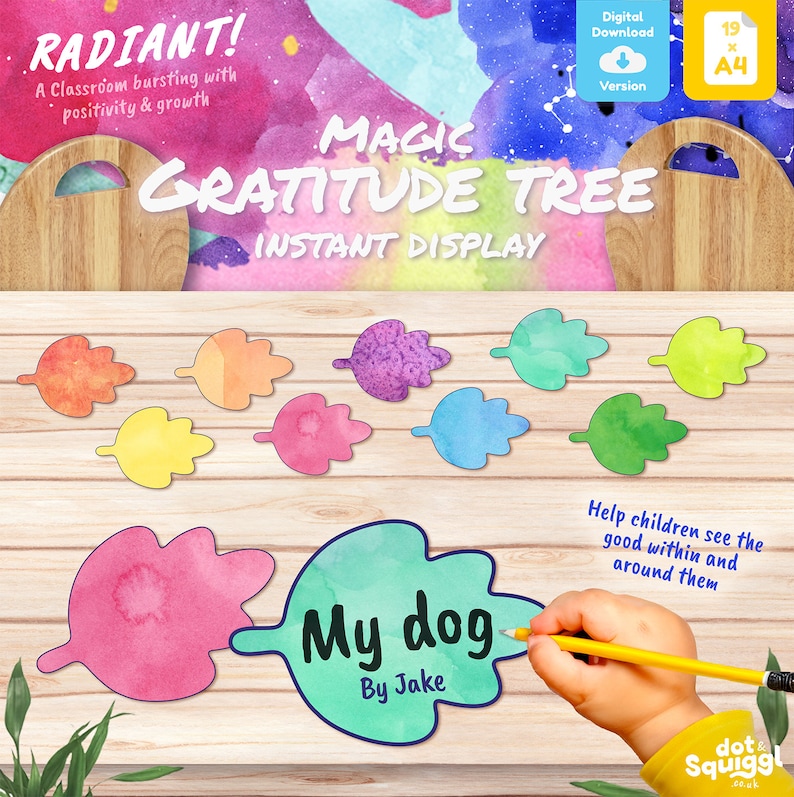 Our Magic Gratitude Tree - Classroom Display - Growing Thankfulness ...