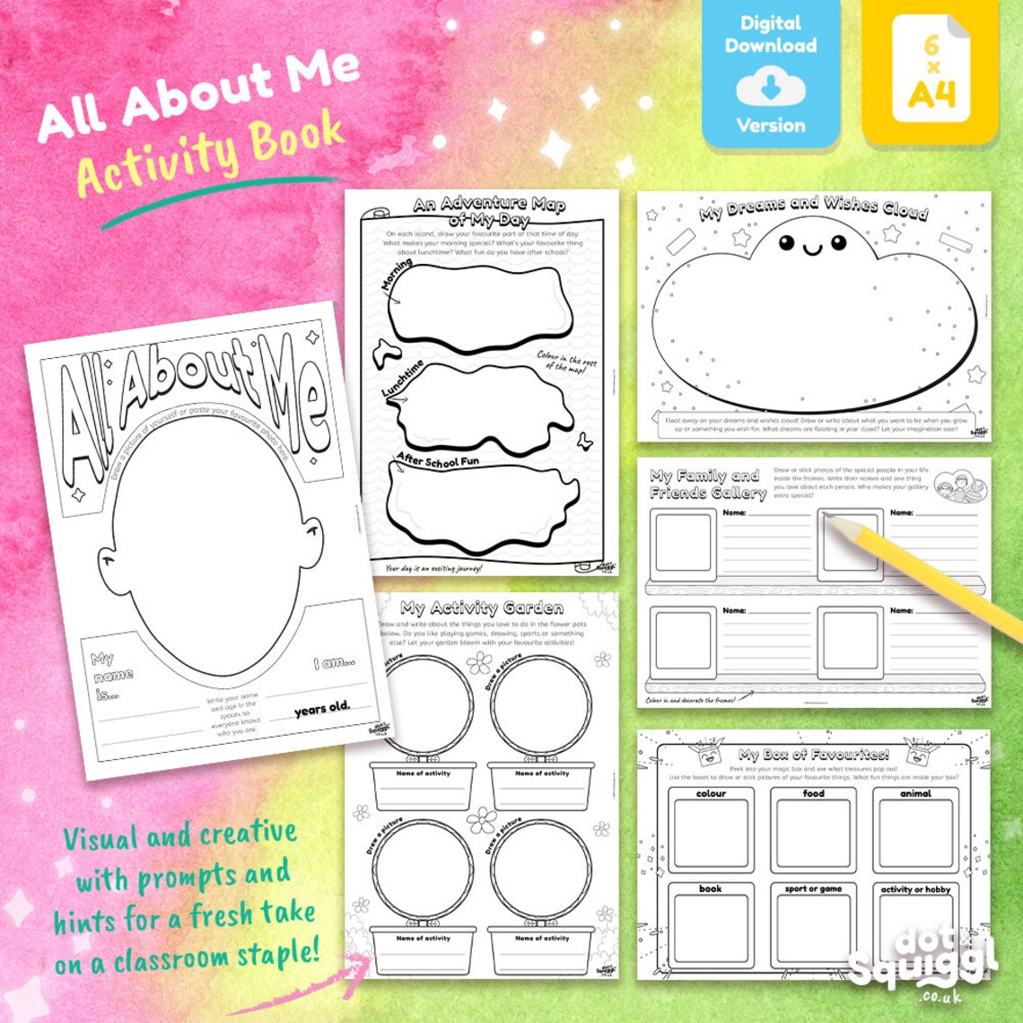 All About Me Activity Book Great for New Terms and Introductions A ...