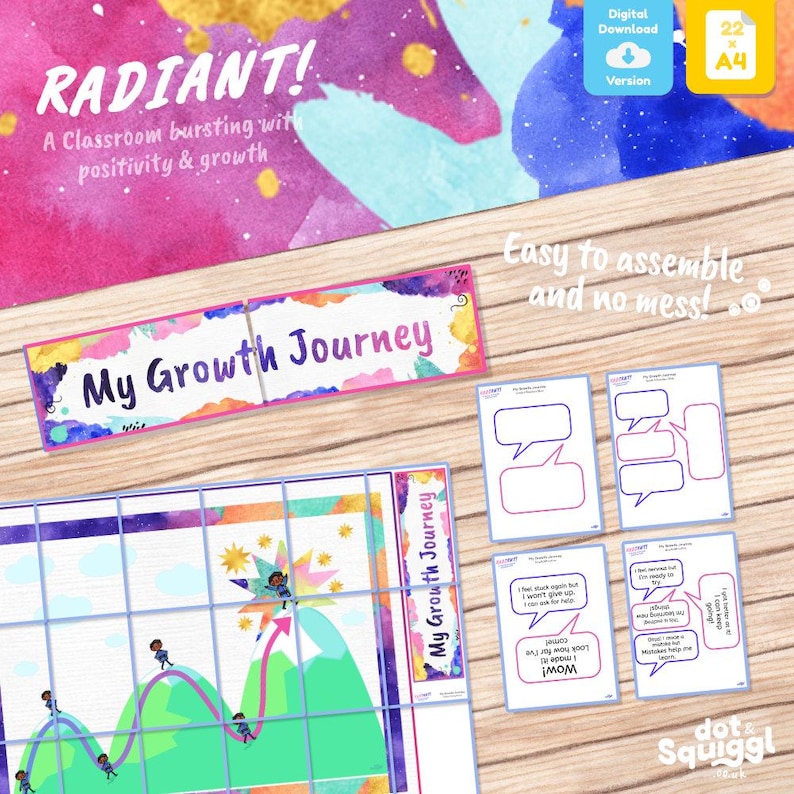 Growth Mindset Journey - Classroom Instant Display Pack - Positivity ...