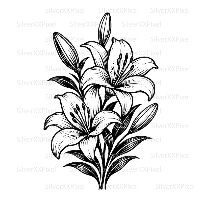 Lily Flower Wall Stickers - Etsy