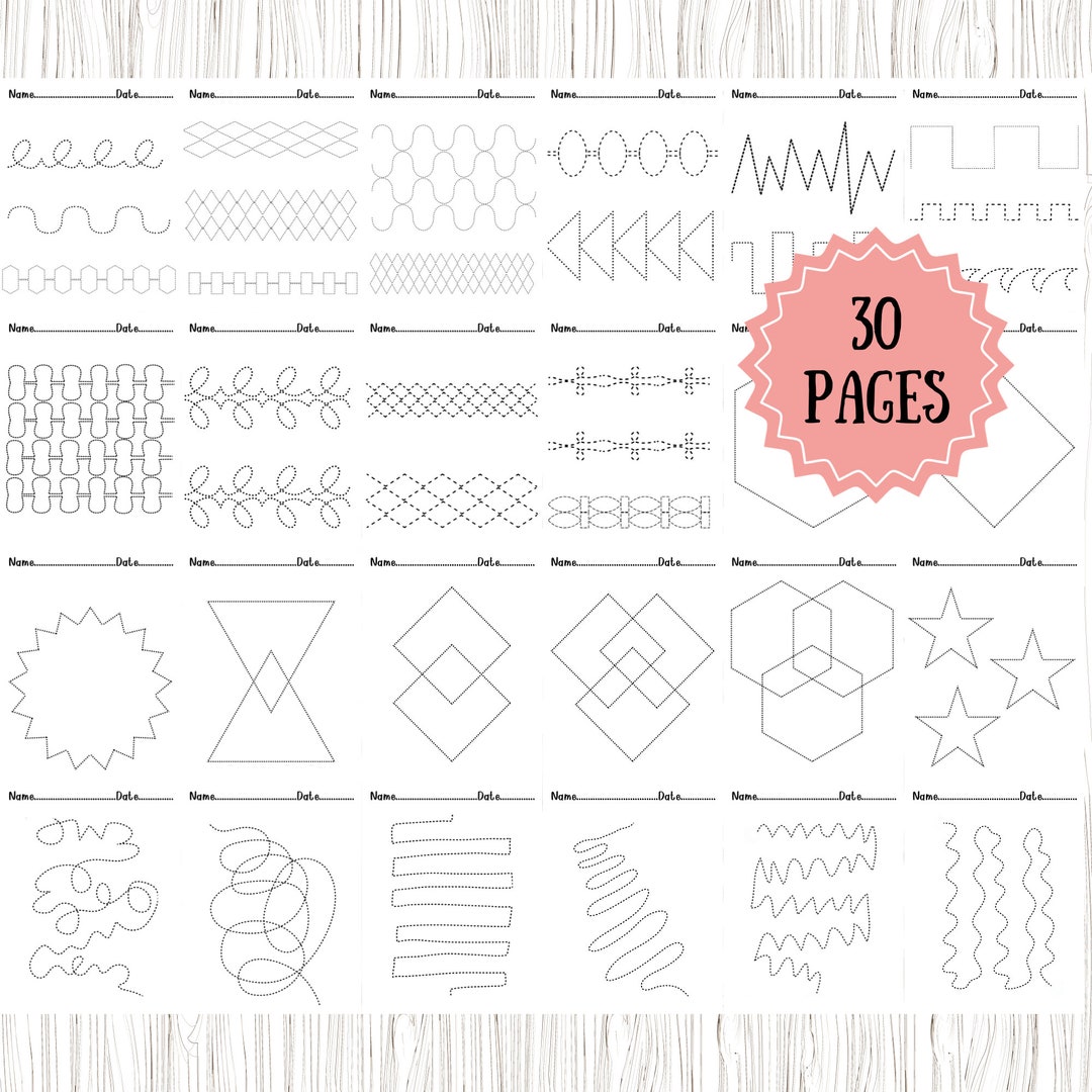 Preschool Worksheets Line Tracing,shape and Line for Kids,printable,pdf ...