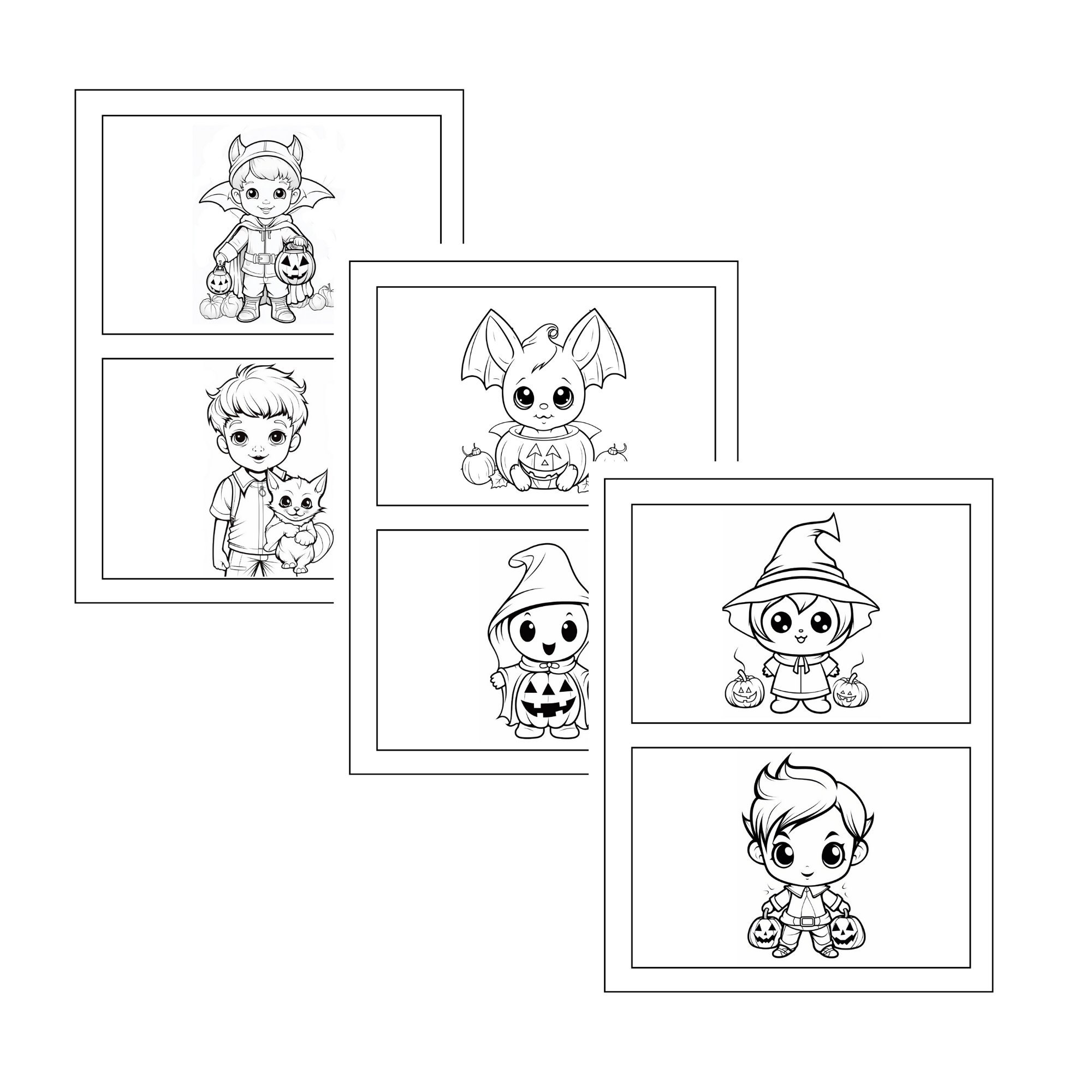 30 Cute Halloween Coloring Pages,printable,vampire, Pumpkin, Witch ...