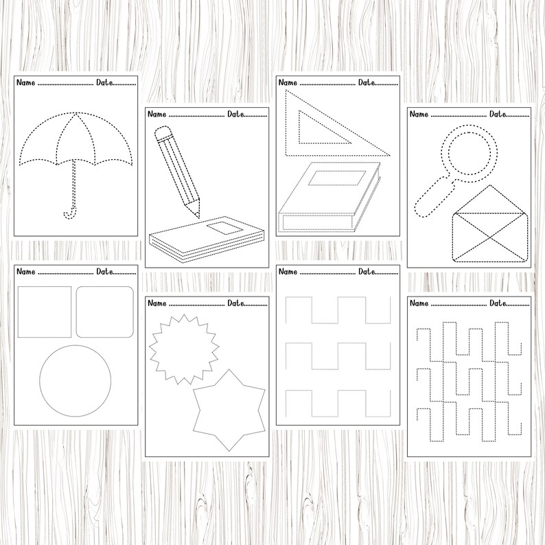 Preschool Tracing Worksheets,shape Tracing,line Tracing,object Tracing ...