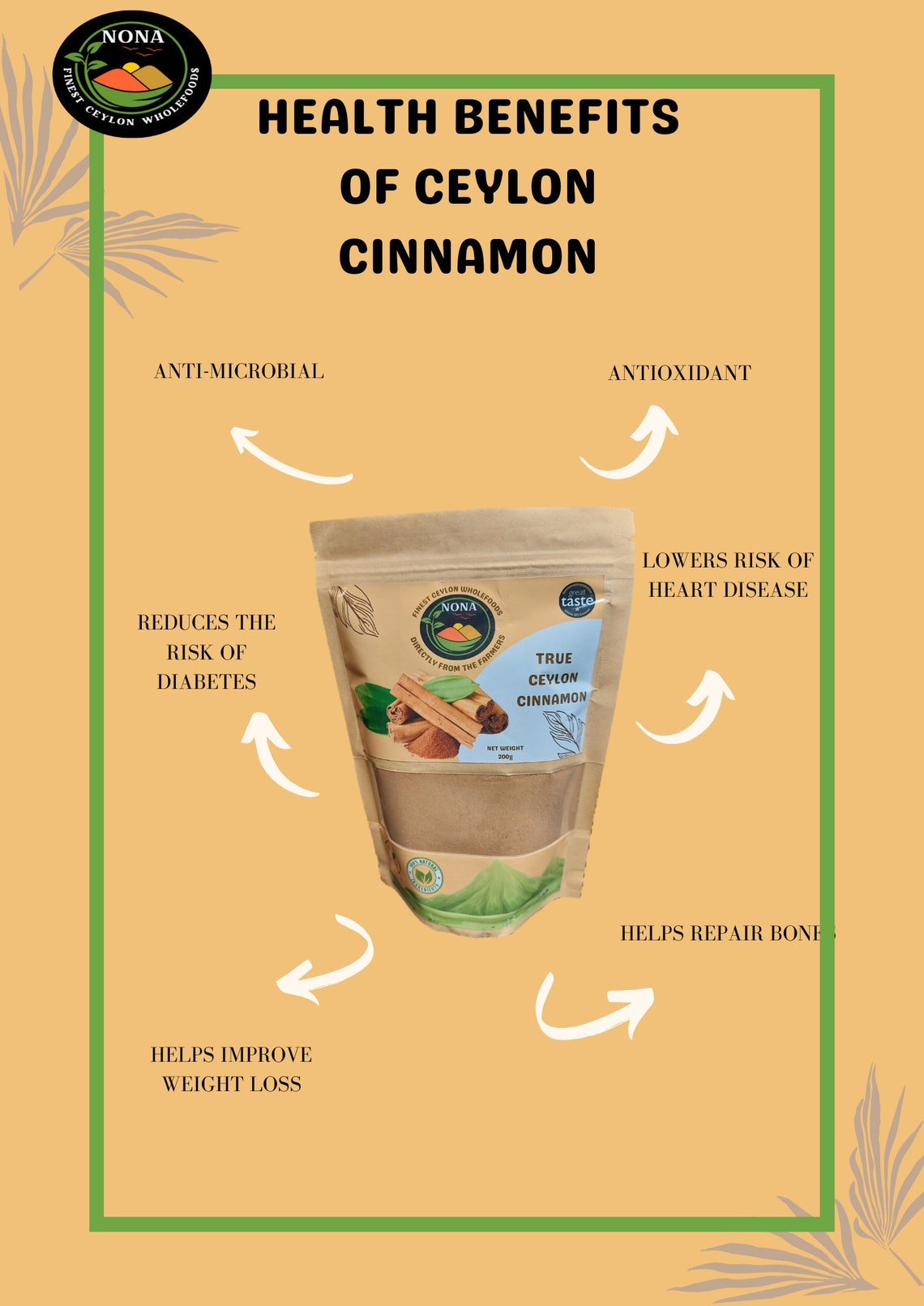 True Ceylon Cinnamon Powder |100% Authentic | Cinnamon Ground | Premium ...