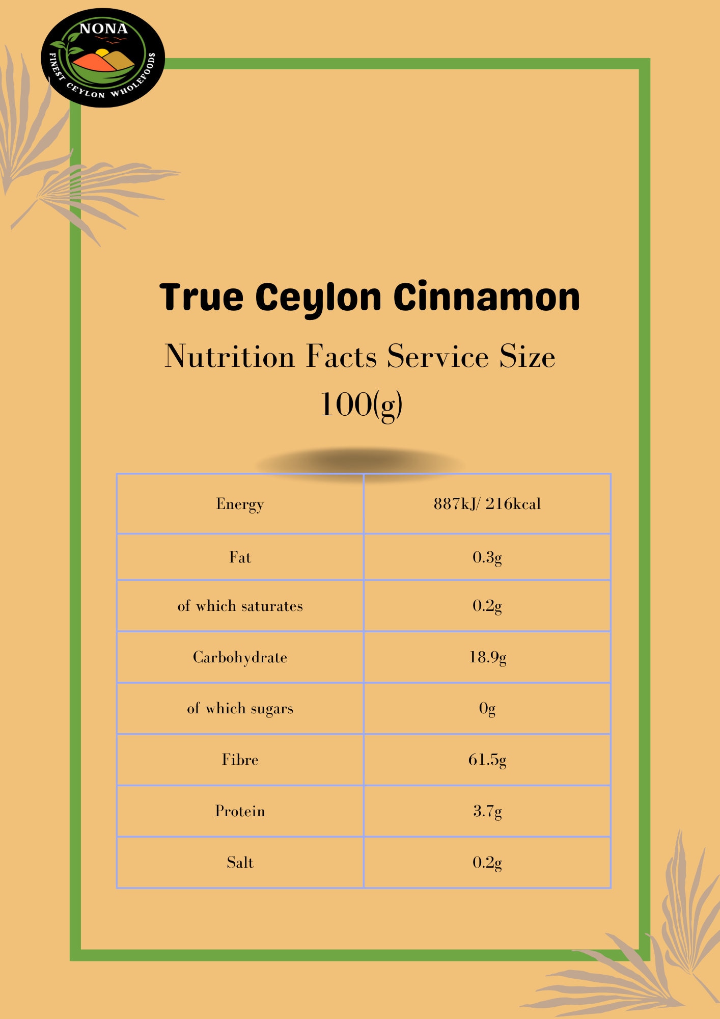 True Ceylon Cinnamon Powder |100% Authentic | Cinnamon Ground | Premium ...