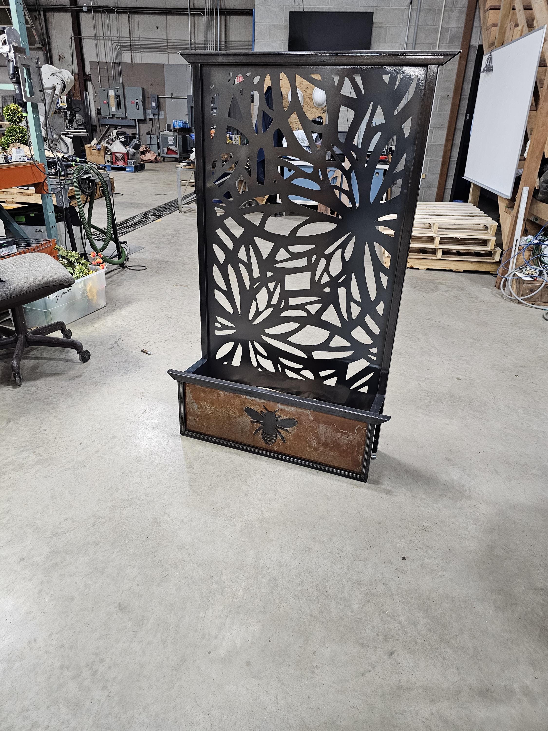 Flower Box,small Metal Rustic Planter, Bee Rustic Flower Pot,for ...