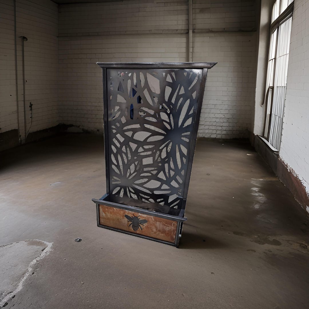 Flower Box,small Metal Rustic Planter, Bee Rustic Flower Pot,for ...