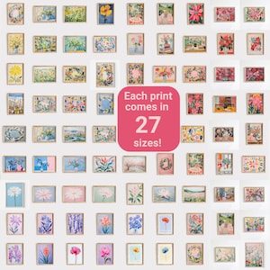 Floral Wall Art Set Botanical Print Set Flower Poster Bundle Colorful ...