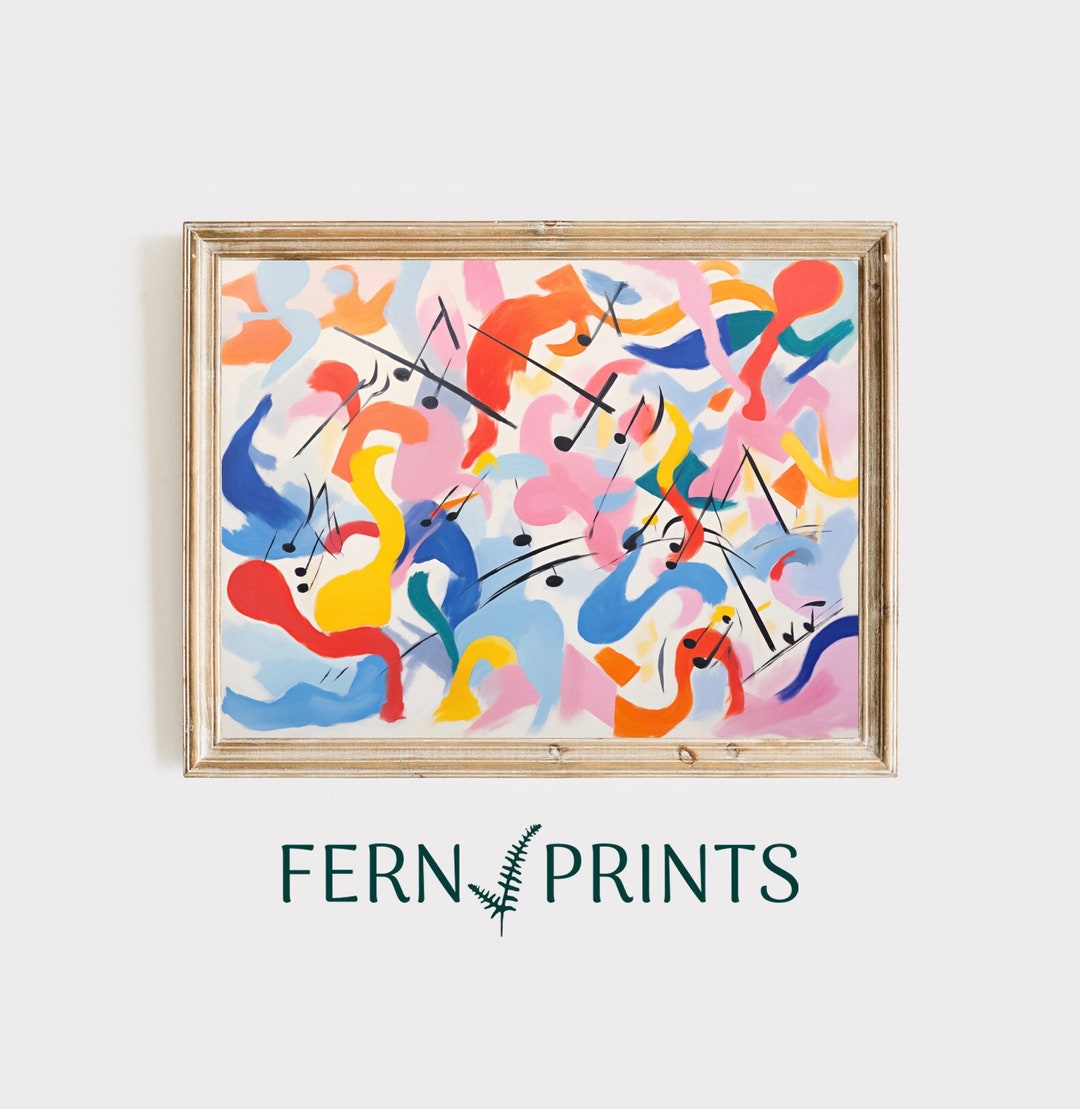Music Lover Painting Music Digital Print Maximalist Home Decor Musician ...