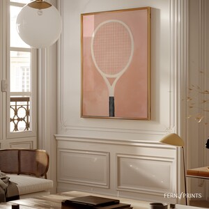 Vintage Racket Wall Art Tennis Gift Coach Present Print Racket Sport ...