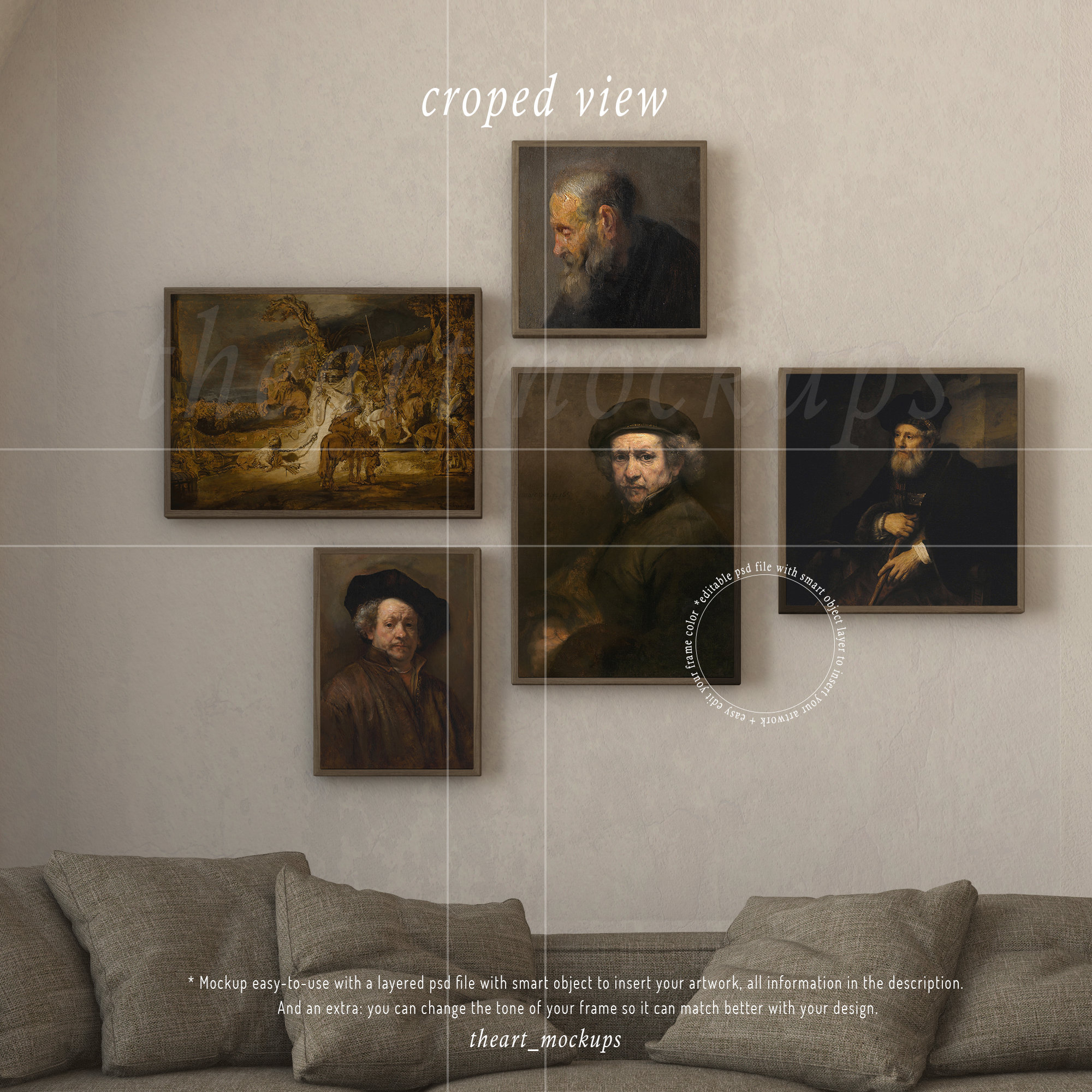 Art Gallery Mockup Interior Scene Mockup Rectangular Mockup - Etsy