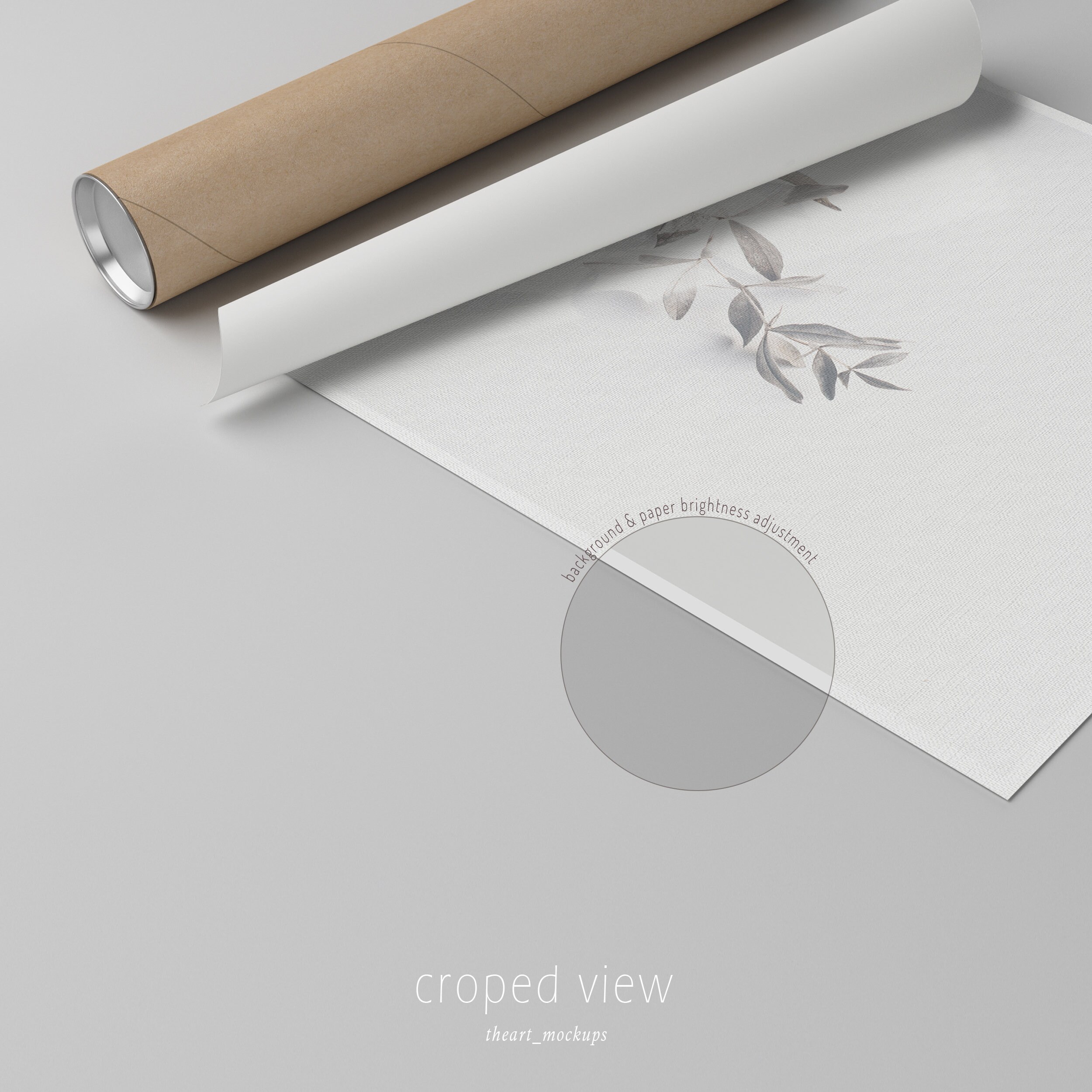 Rolled Canvas Mockup, Rolled Paper Mockup, Poster Tube Mockup, Canvas ...