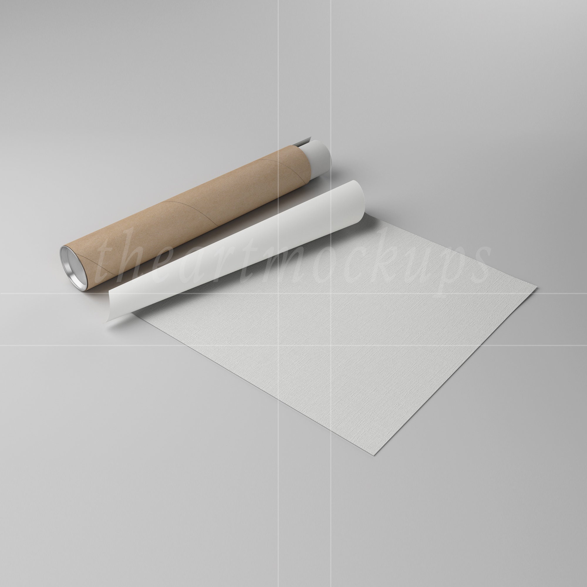 Rolled Canvas Mockup, Rolled Paper Mockup, Poster Tube Mockup, Canvas ...