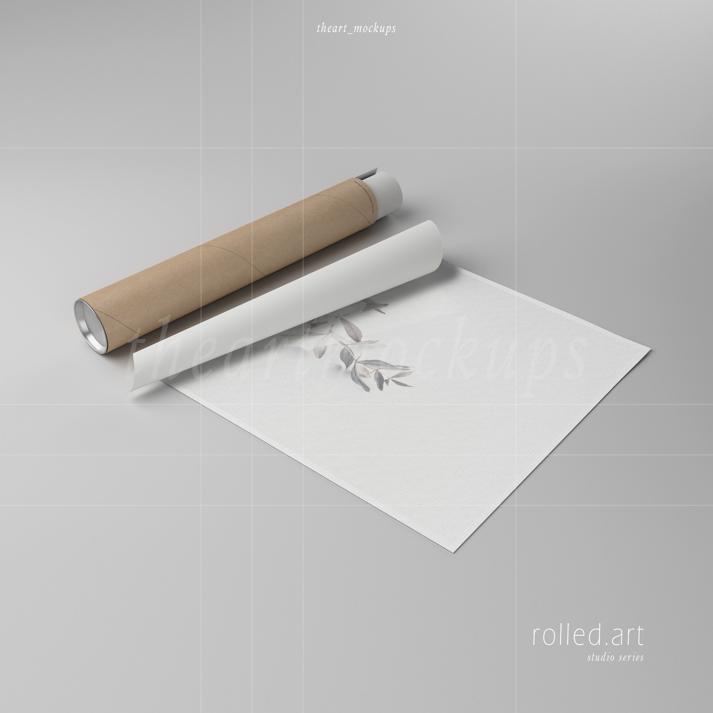 Rolled Canvas Mockup, Rolled Paper Mockup, Poster Tube Mockup, Canvas ...