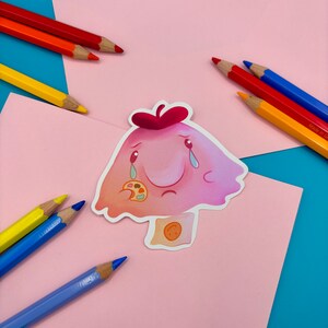 Matte Sticker, Sad Blob-fish Artist,waterproof. - Etsy