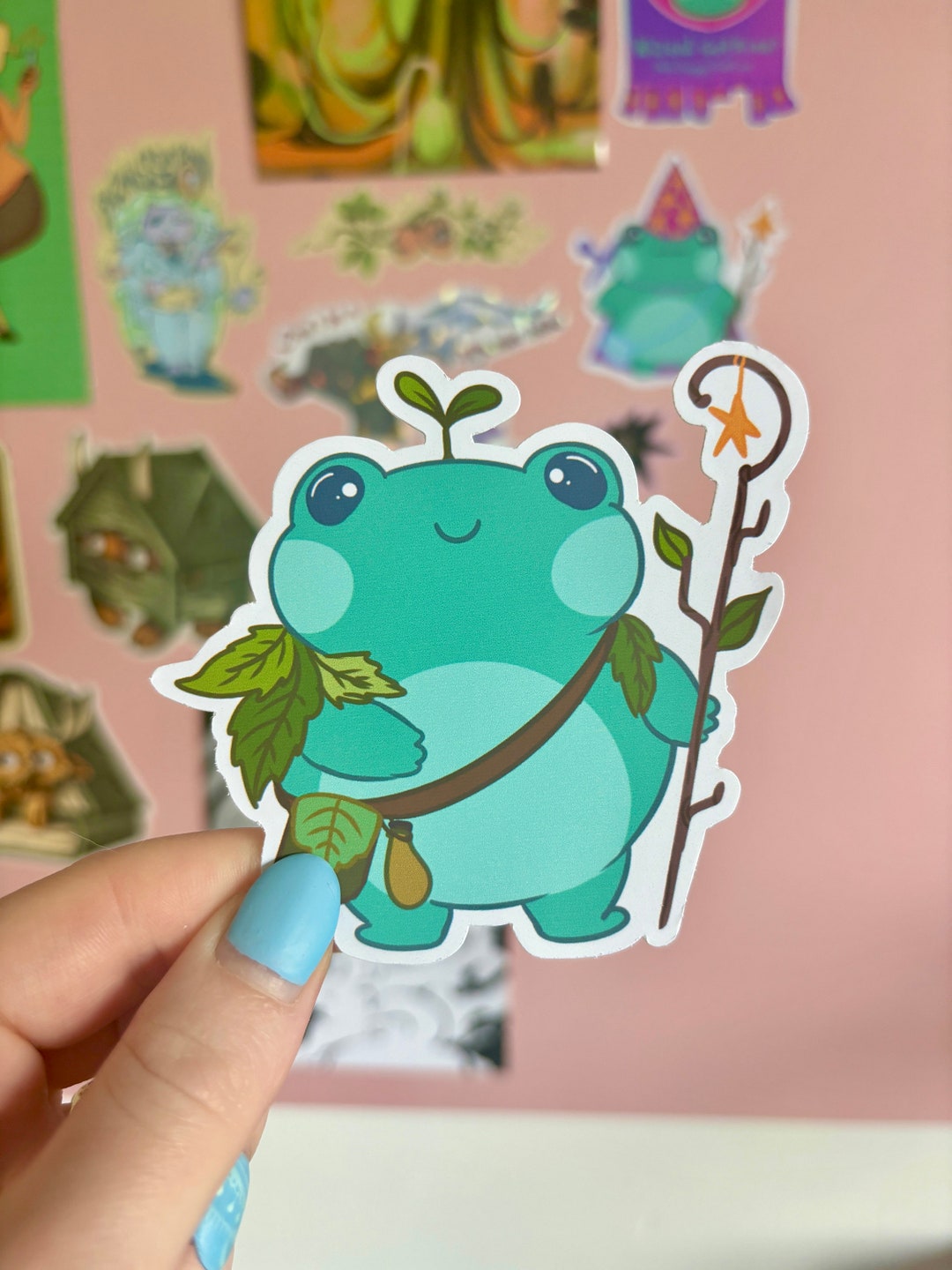 Druid Froggy, D&D Party Member, Druid Class, Matte Sticker, Water ...