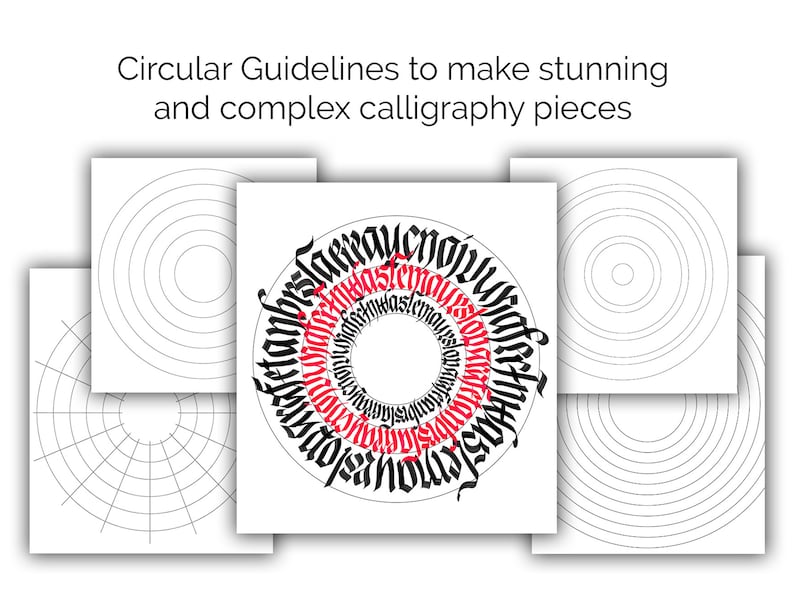 Guidelines & Grids Procreate Calligraphy Pack. Grid Templates ...