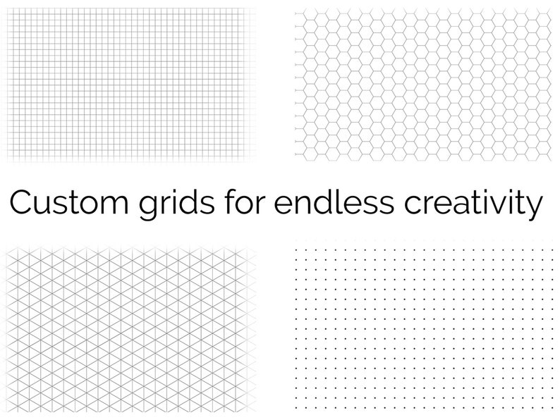 Guidelines & Grids Procreate Calligraphy Pack. Grid Templates ...