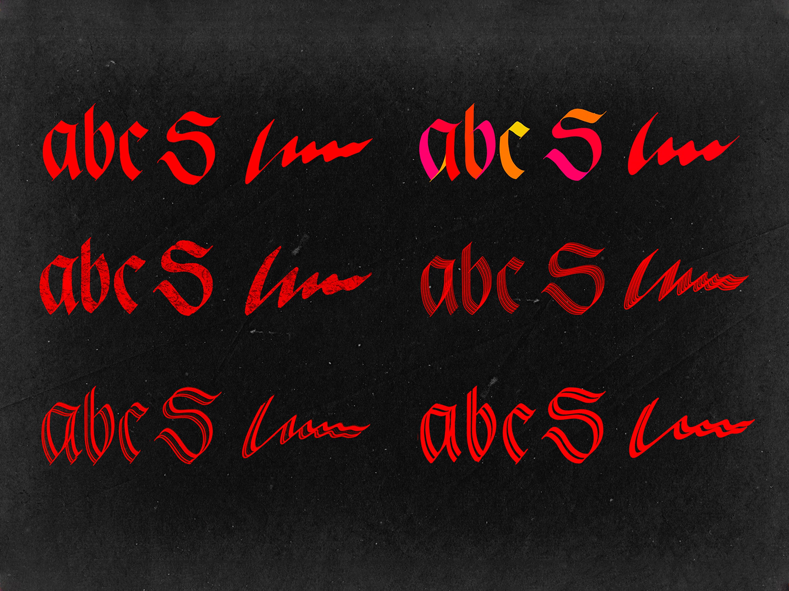 Calligraphy Procreate Brushes. Flat Blackletter Gothic Italic Graffiti ...